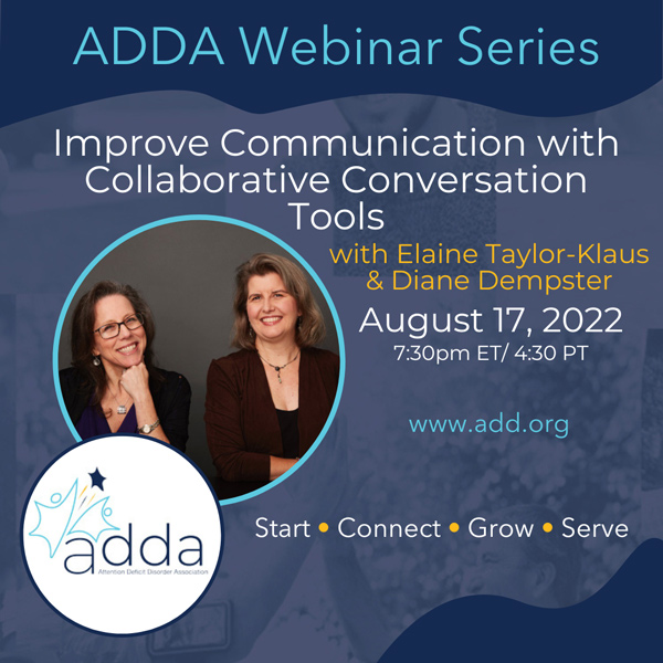 Webinar – ADDA – Attention Deficit Disorder Association